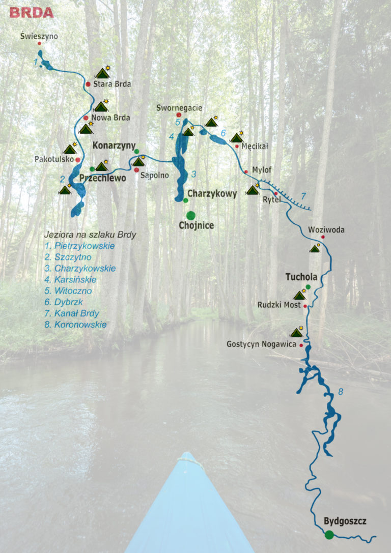 BRDA KAJAKIEM! Porady i informacje o spływie Brdą. Jaki odcinek wybrać